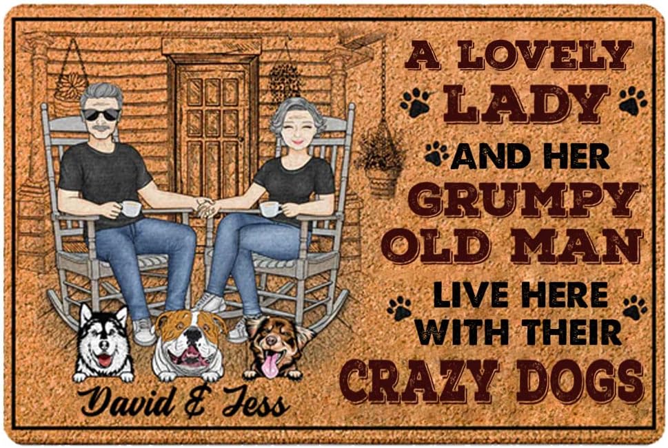 Amazon.com: Personalized A Lovely Lady and Her Grumpy Old Man Live Here ...