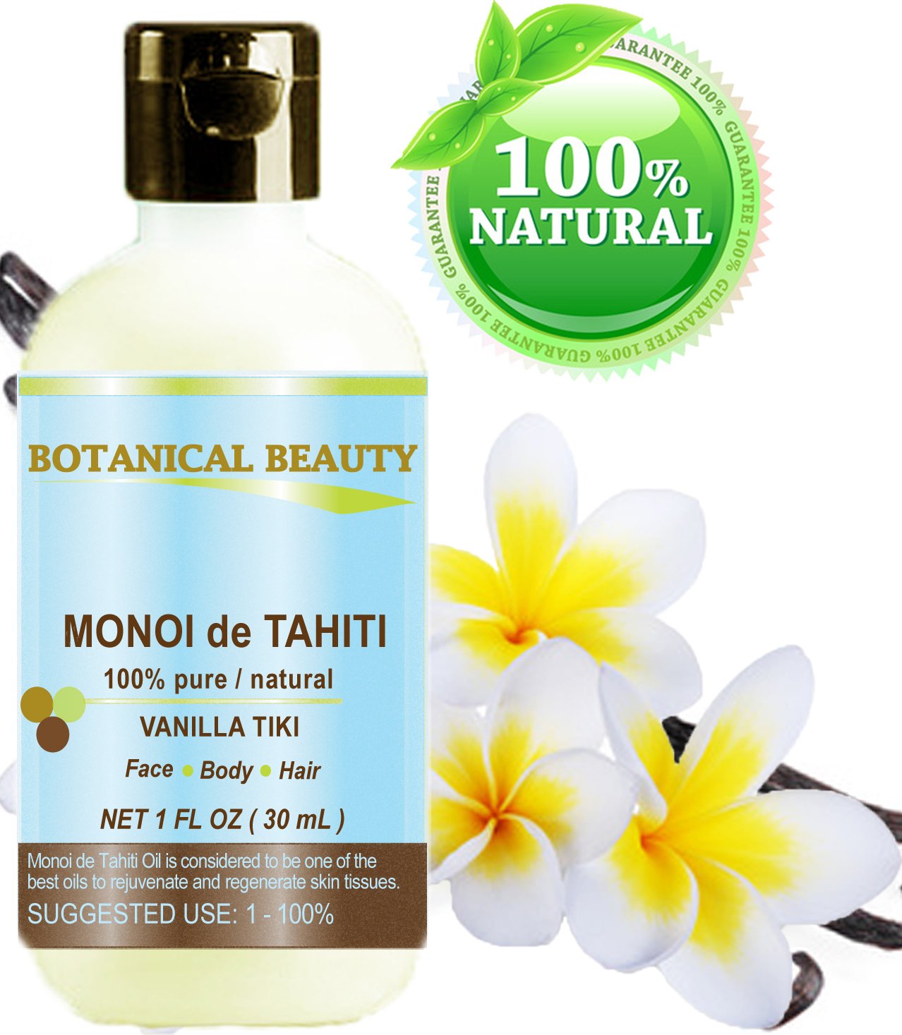 Aceite MONOI DE TAHITI VANILLA TIKI 100 puronaturalsin diluirvirgen 1 ...