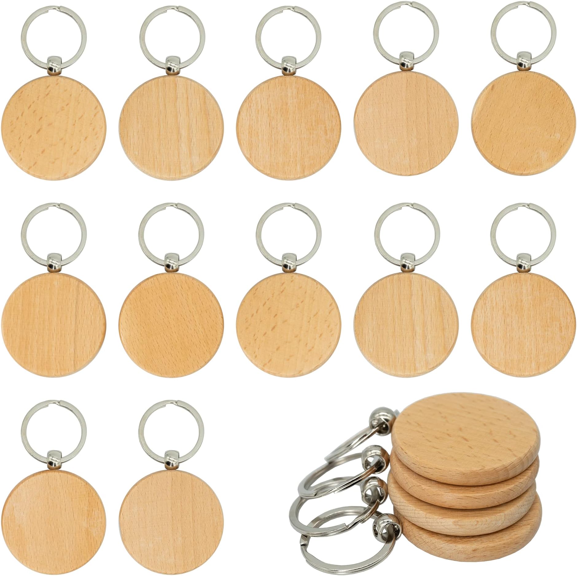 Amazon.com: Hexagon Wood Engraving Blanks Wood Blanks Blank Wooden Key ...