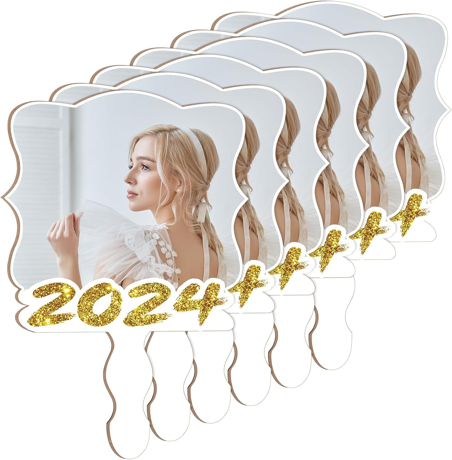 Amazon.com: Anglechic 6 Pcs Graduation Sublimation Blanks Paddle Fan ...