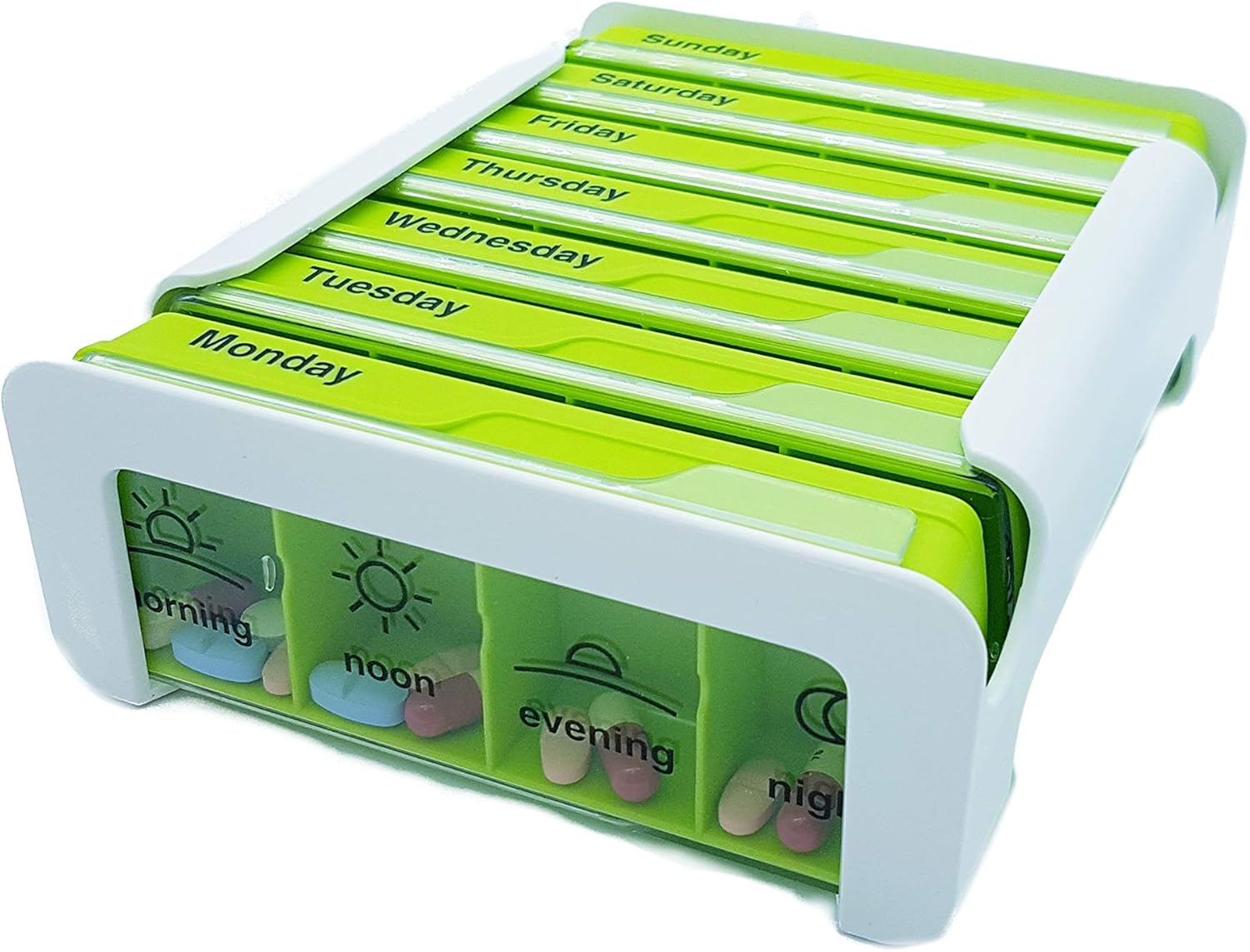Amazon.com: Anabox 07802795 Compact Pill Box, Green : Health & Household