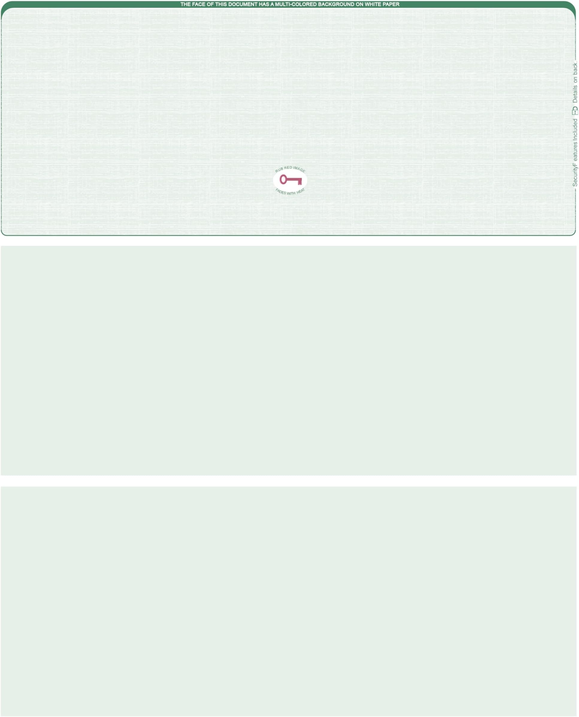 Amazon.com : Blank High Security Top Computer Checks, 250 Green Laser ...