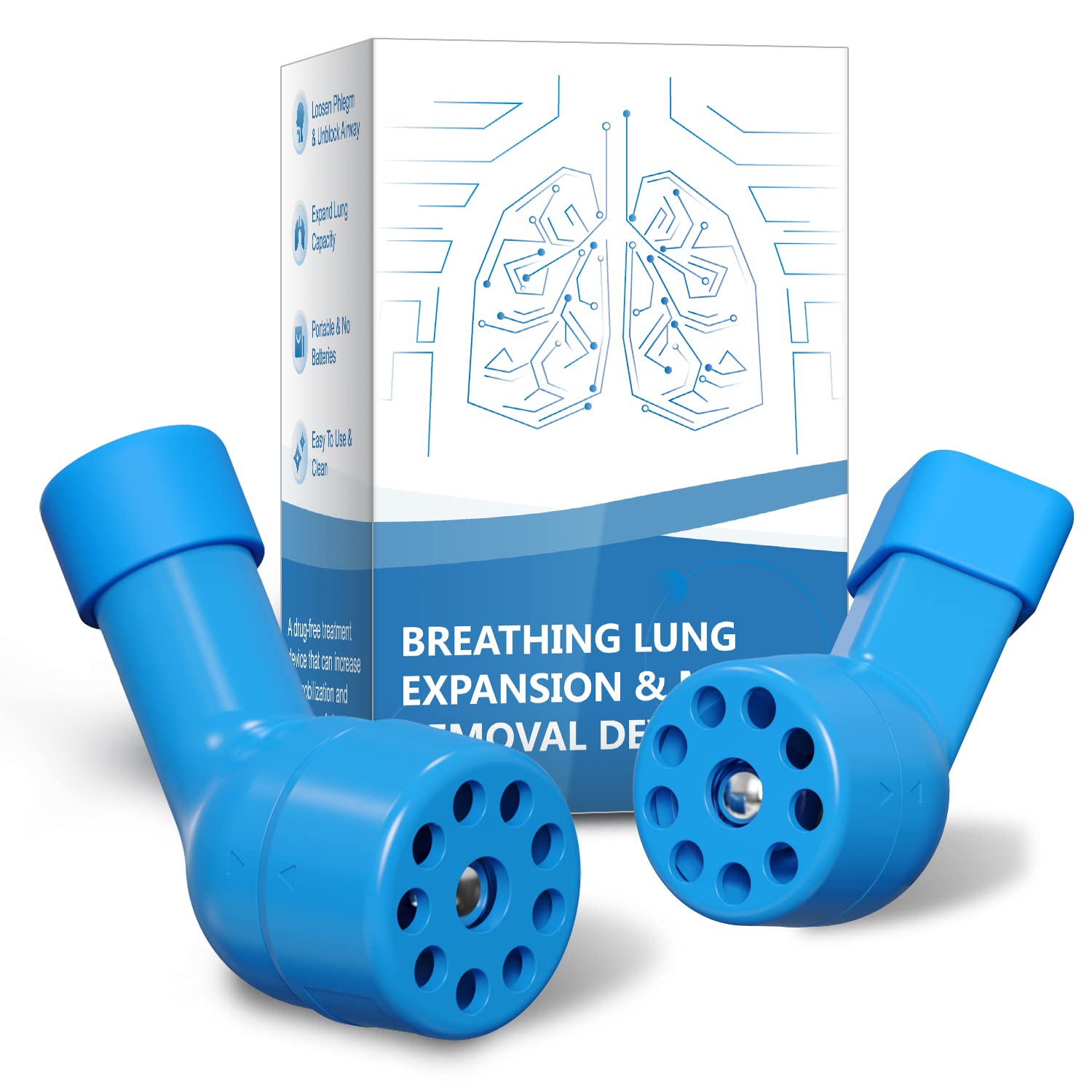 Buy 2 Packs Flutter Valve Mucus Removal Device - Naturally Clear Mucus ...