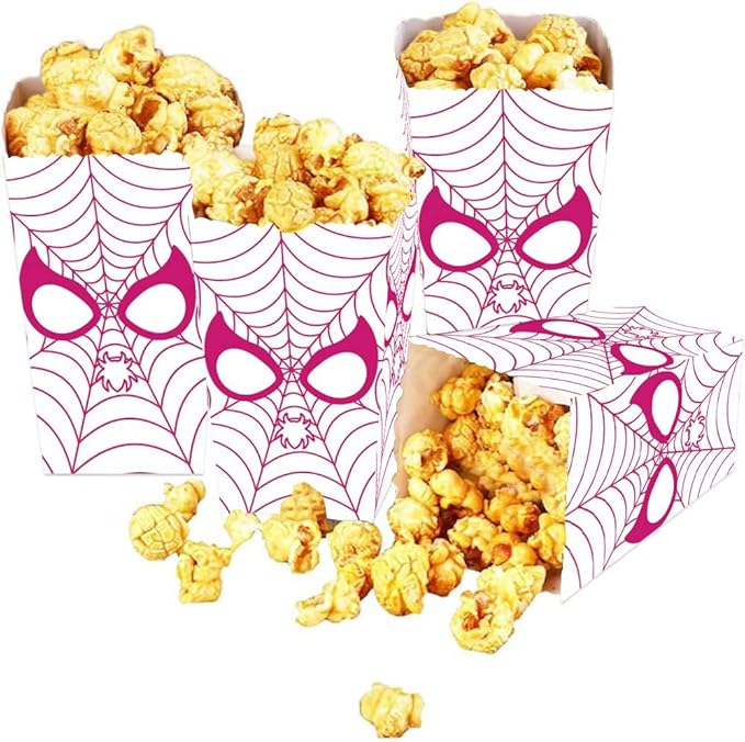 Amazon.com: Nuwontun Ghost Spider Birthday Party Supplies - 20Pcs Pink ...