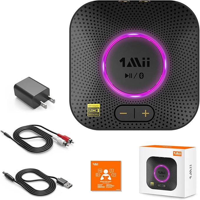 Amazon.com: 1Mii B06S+ LDAC Bluetooth 5.2 Receiver for Home Stereo Hi ...