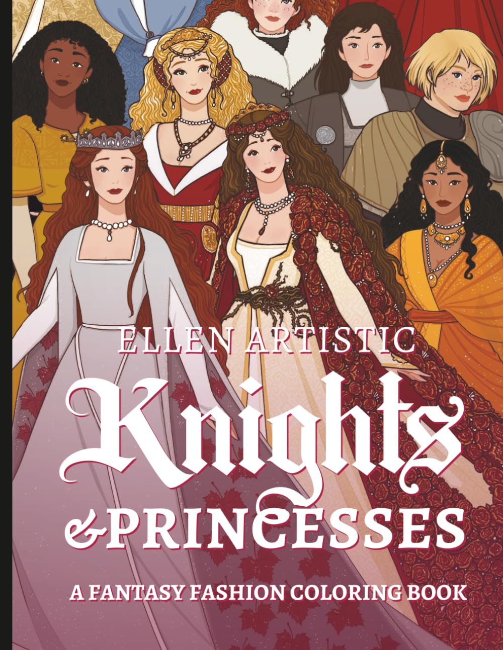 Amazon.com: Knights & Princesses: A Fictional Fashion Coloring Book ...