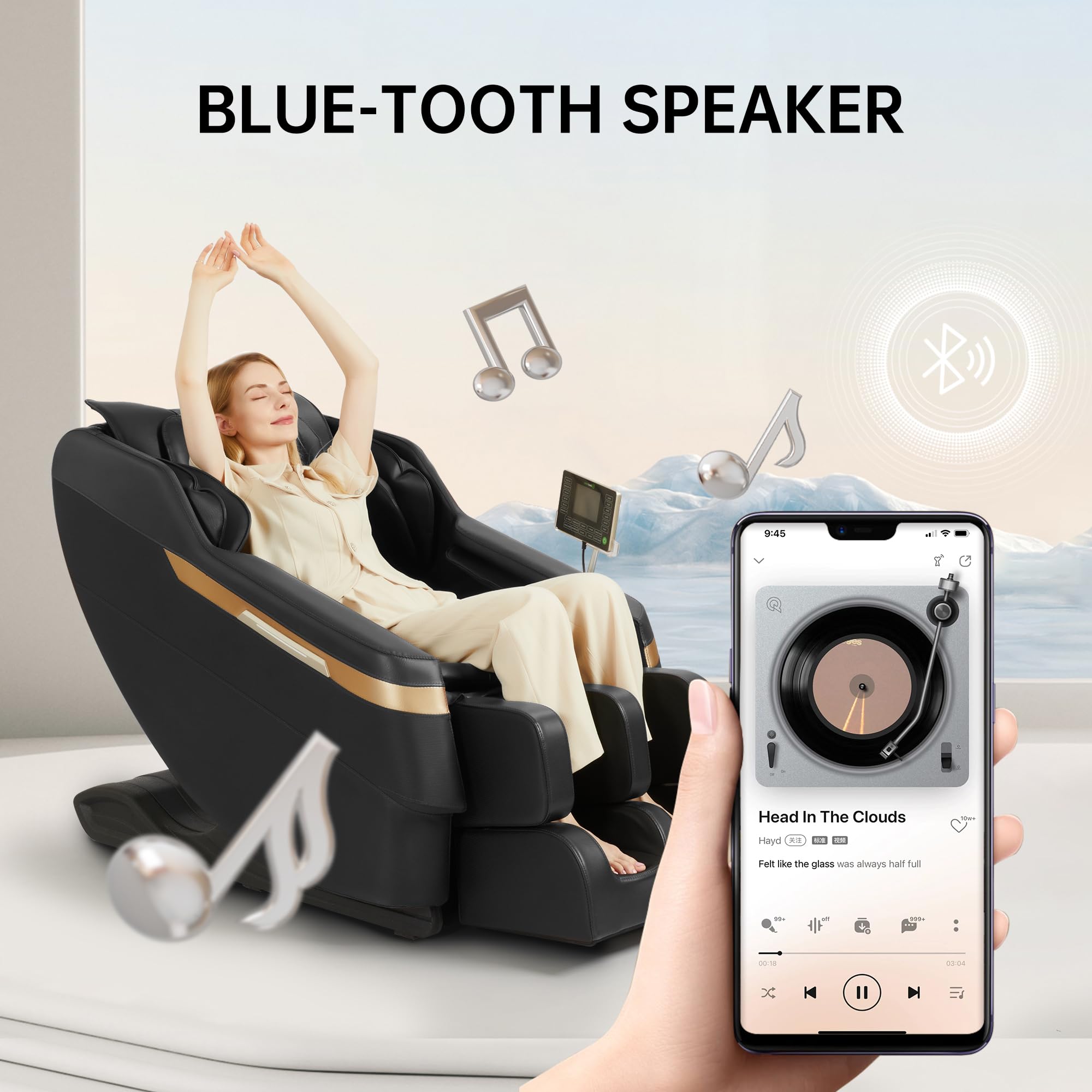 Real Relax Massage Chair Full Body, Zero Gravity Recliner Mode, LCD ...