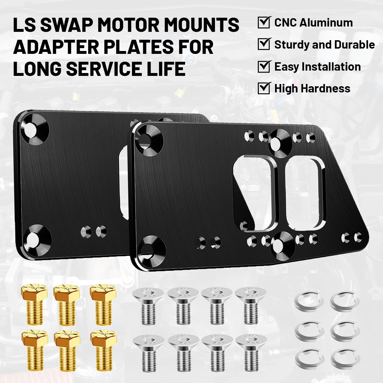 Snapklik.com : For LS Swap Motor Mounts Adapter Plates - For SBC ...
