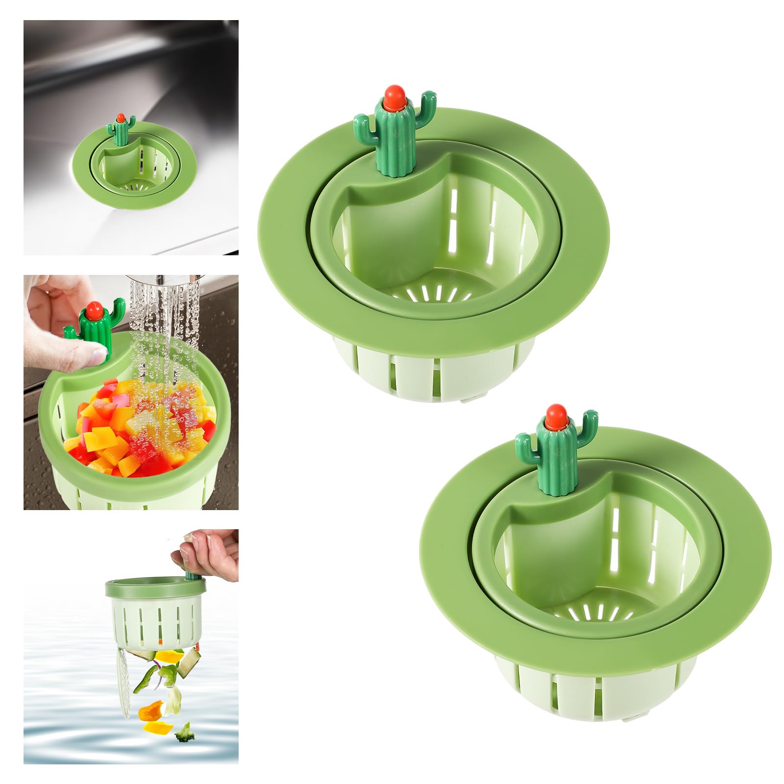 Amazon.com: 2pcs Cactus Sink Filter Basket, Cute Kitchen Sink Drain ...