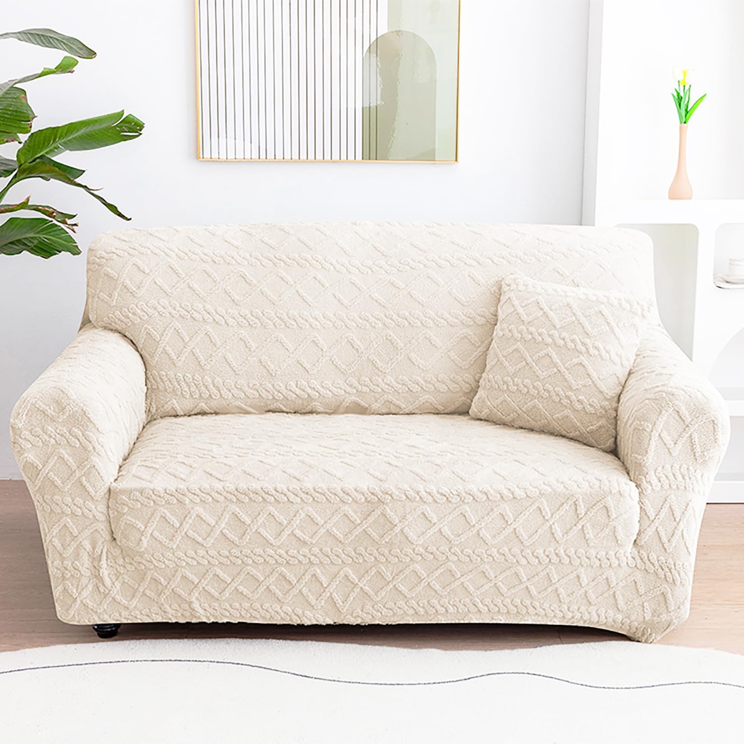 House of Quirk Universal Double Seater Jacquard Fabric Diamond Texture ...