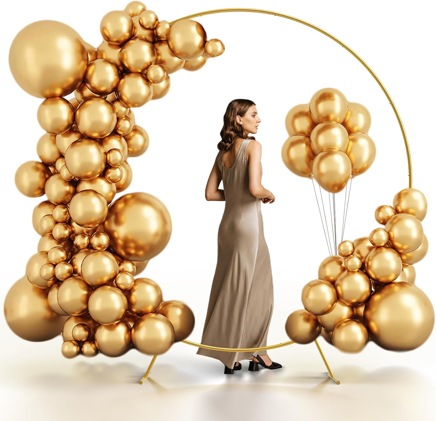 Amazon.com: 7.2Ft Round Backdrop Stand Circle Balloon Arch Frame Kit ...