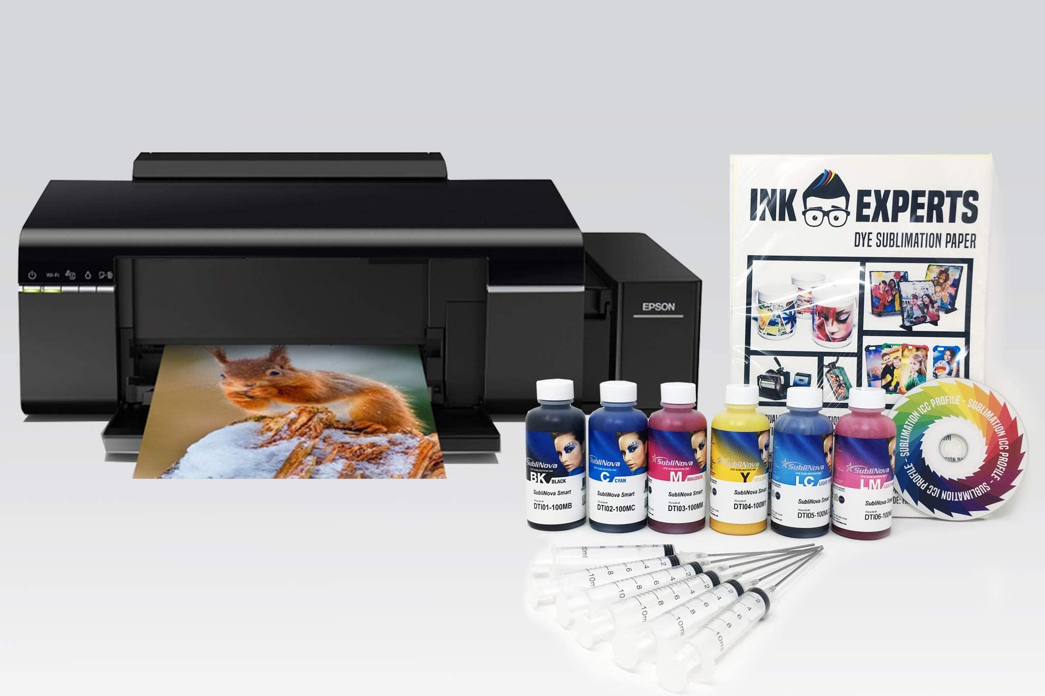 Ink Experts Dye Sublimation A4 Printer Bundle - Compatible with Epson ...