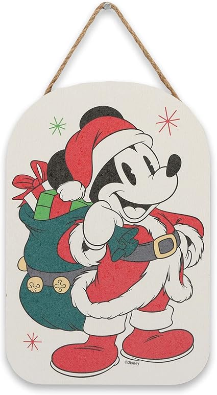 Amazon.com: Open Road Brands Disney Mickey Mouse Santa Claus Hanging ...