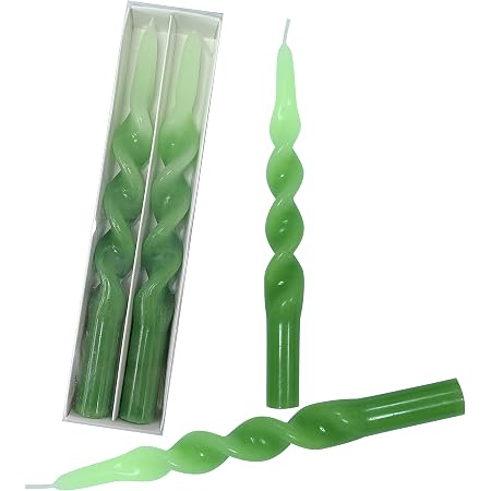 Amazon.com: PAMELIFE Spiral Taper Candles - Set of 6 Twisted Candle 9.5 ...