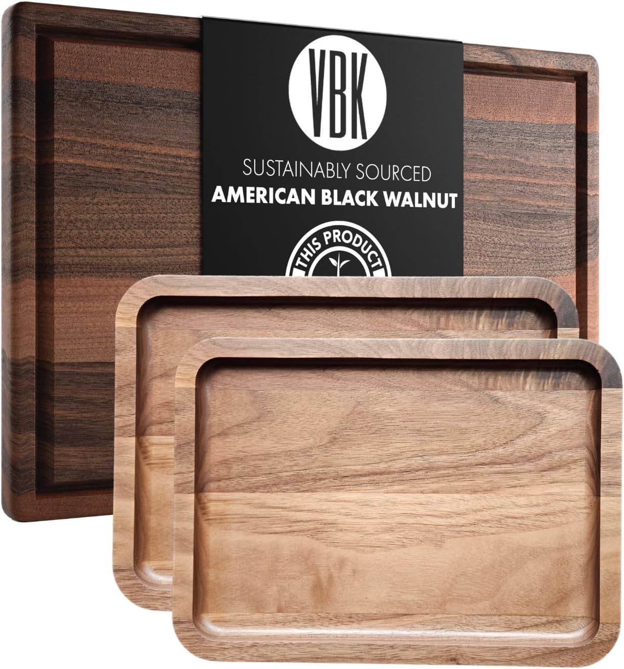 Amazon.com: Large Walnut + Valet Tray 2 Pack: Home & Kitchen