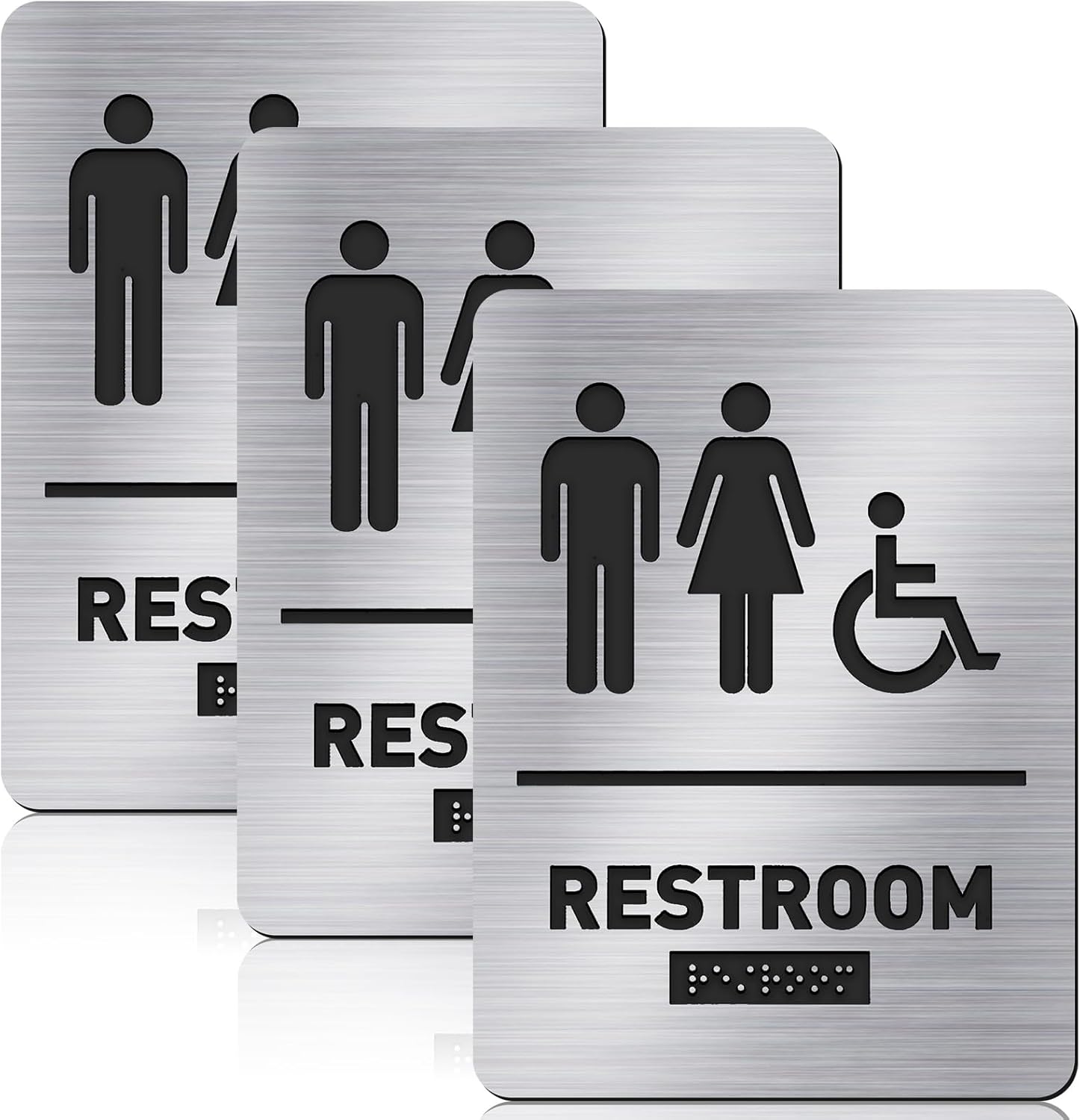 Oudain Ada Compliant Restroom Sign with Braille Australia | Ubuy
