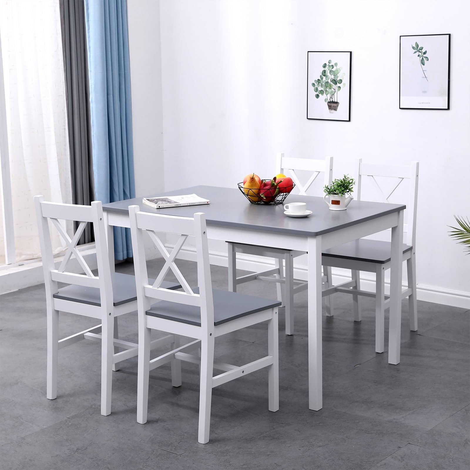 Esstisch Mit Stuhlen Set Weiss