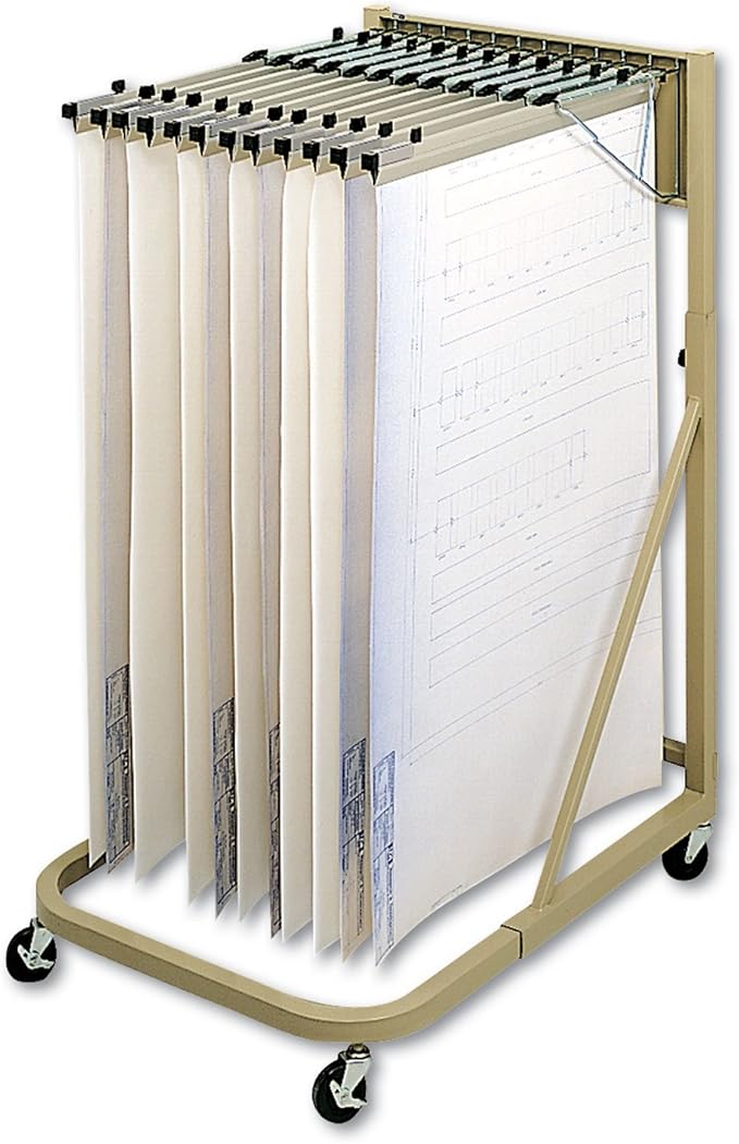 Amazon.com : Safco 5026 Steel Sheet File Mobile Rack 12 Hanging Clamps ...