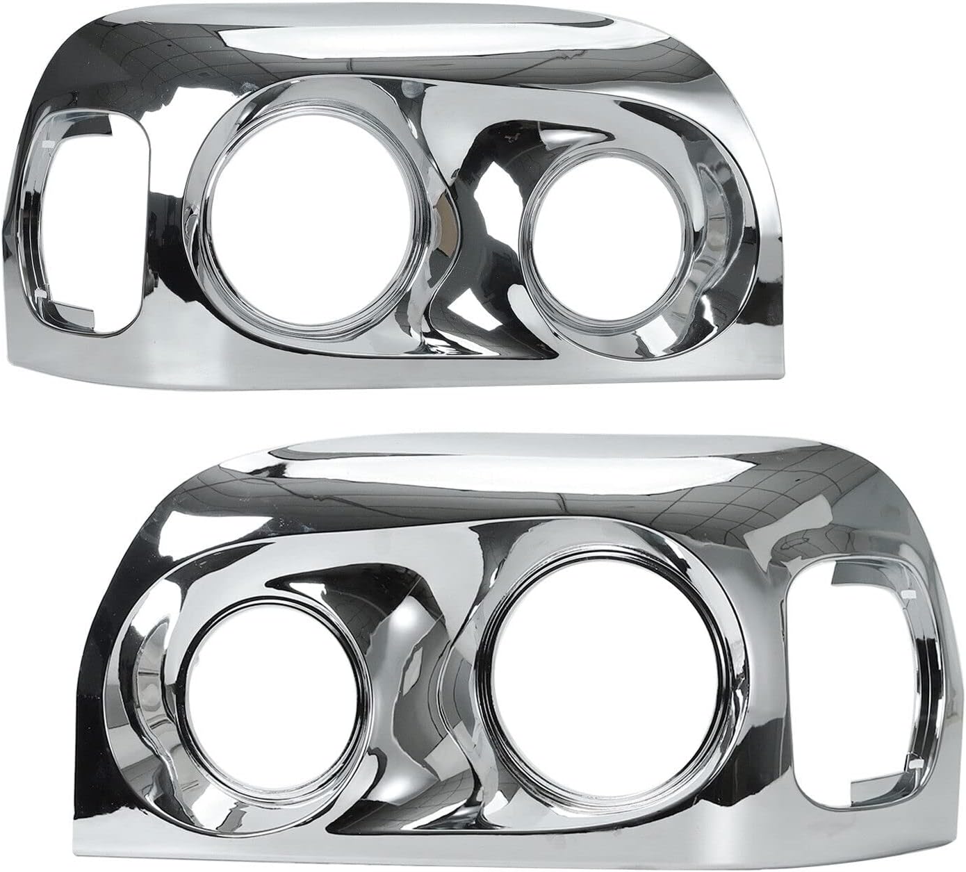 Amazon.com: smileracing Headlight Bezels Chrome Left+Right Side ...