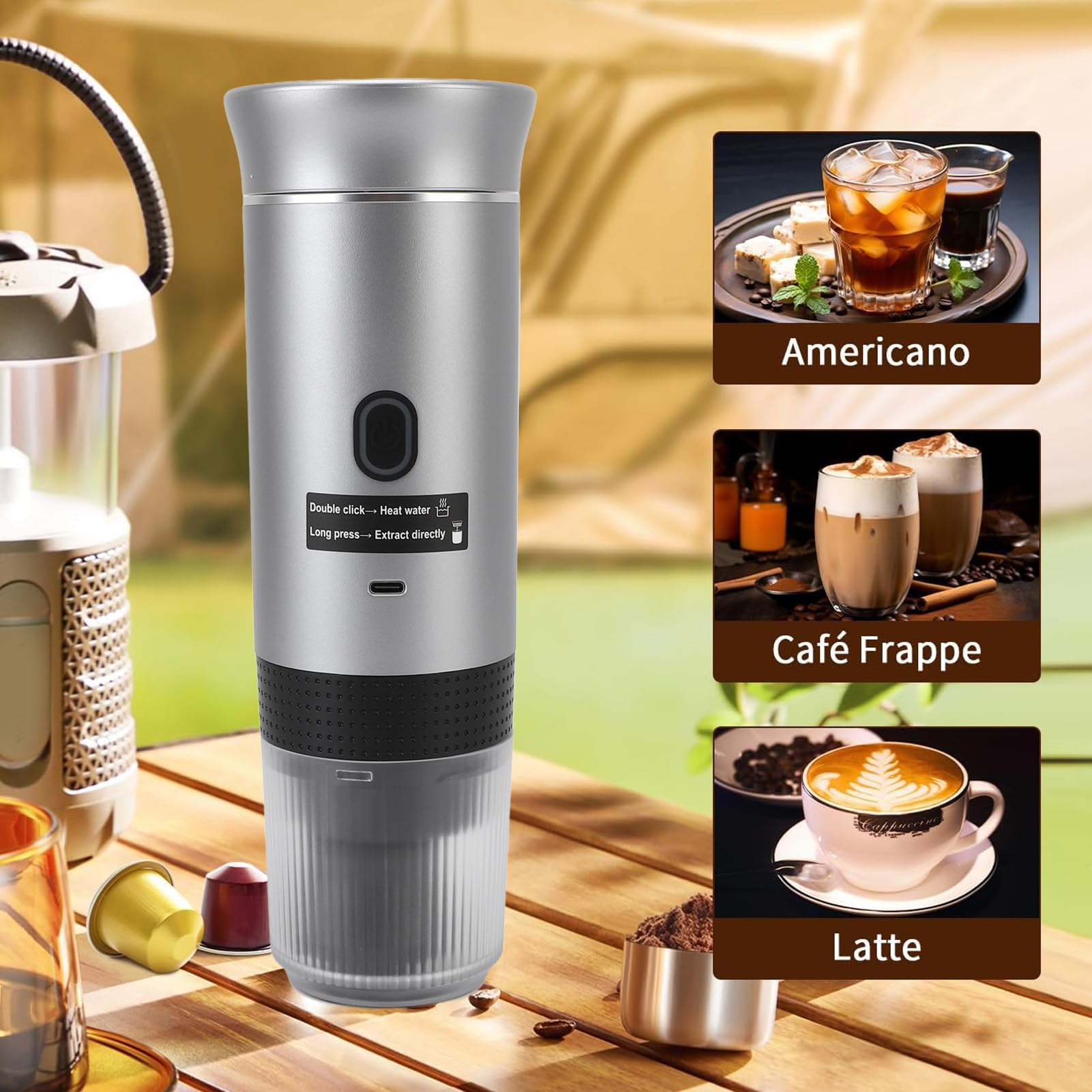 Portable Expresso Machine Portable Electric Coffee Maker, Handheld ...