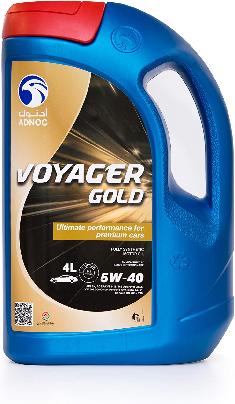 ADNOC 57418 VOYAGER GOLD 5W/40 SN ENGINE OIL 4LTR: Buy Online at Best Price in UAE - Amazon.ae