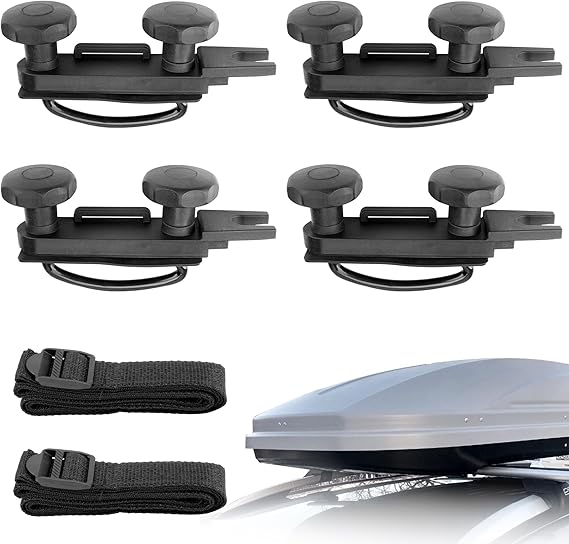 Amazon.com: GYPNS 4 Pcs Universal Roof Rack Brackets, Roof Box U-Bolt ...