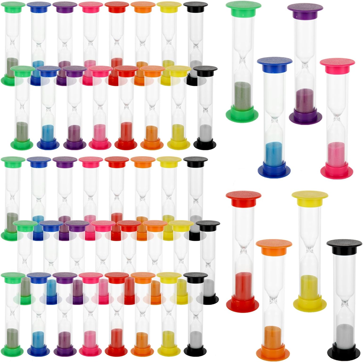 Amazon.com: WOPPLXY 48 Pcs 2 Minute Sand Timer, Colorful Hourglass Sand ...