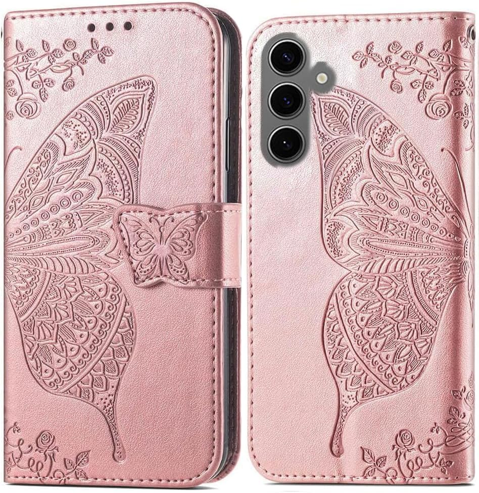 ClickCase Butterfly Series for Samsung Galaxy M15 5G Leather Embossing ...