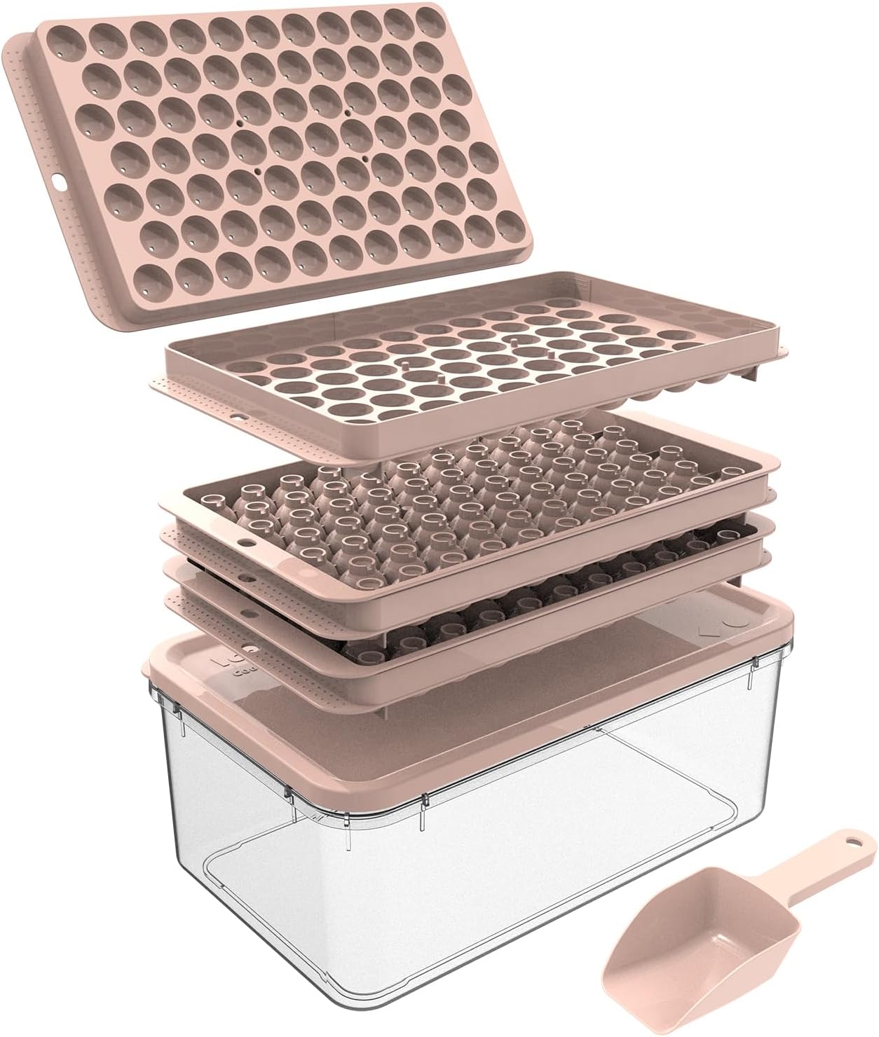 Amazon.com: ICEDIVER Ice Cube Tray, Mini Round Ice Trays for Freezer ...