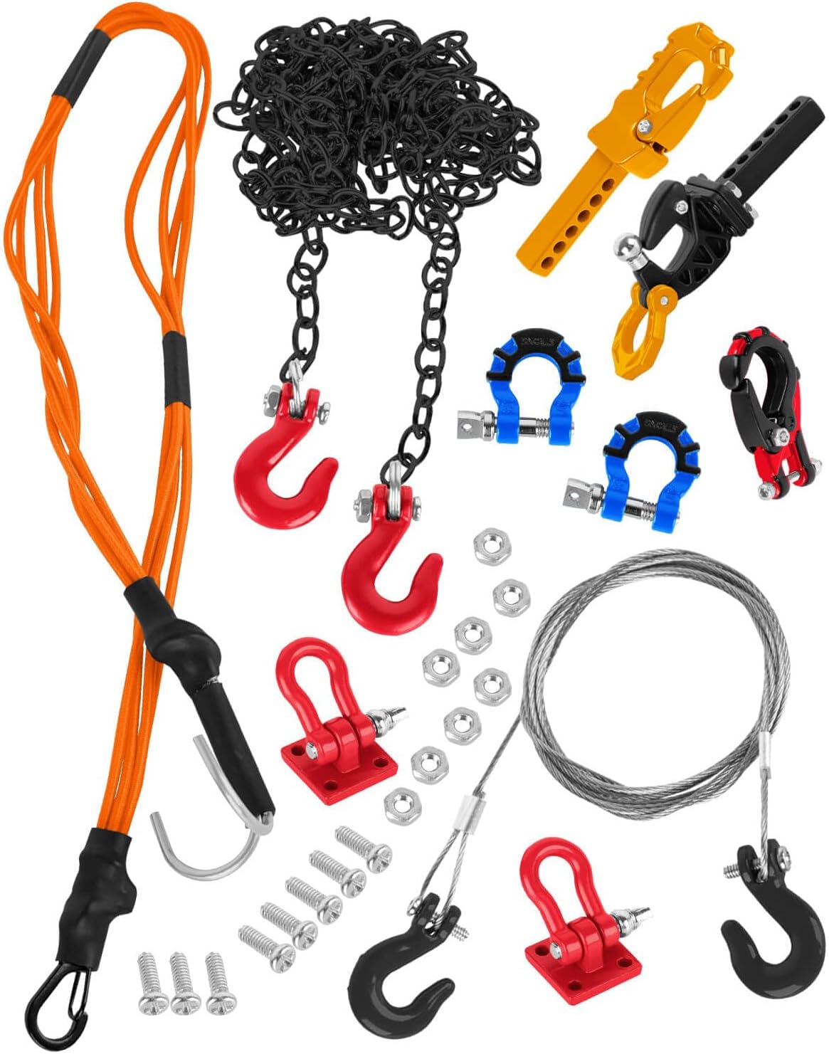 Amazon.com: RCYouHott RC Upgrades Part Metal Trailer Chain Trailer Hook ...