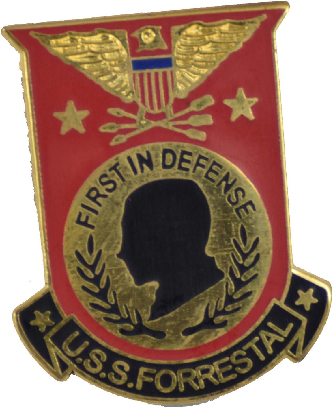Amazon.com: USS FORRESTAL PIN OR HAT PIN - Size 1" - VETERAN OWNED ...