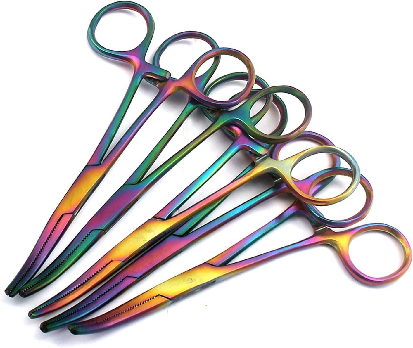 Amazon.com: OdontoMed2011 Set of 5 Multi Color Rainbow Pean Hemostat ...