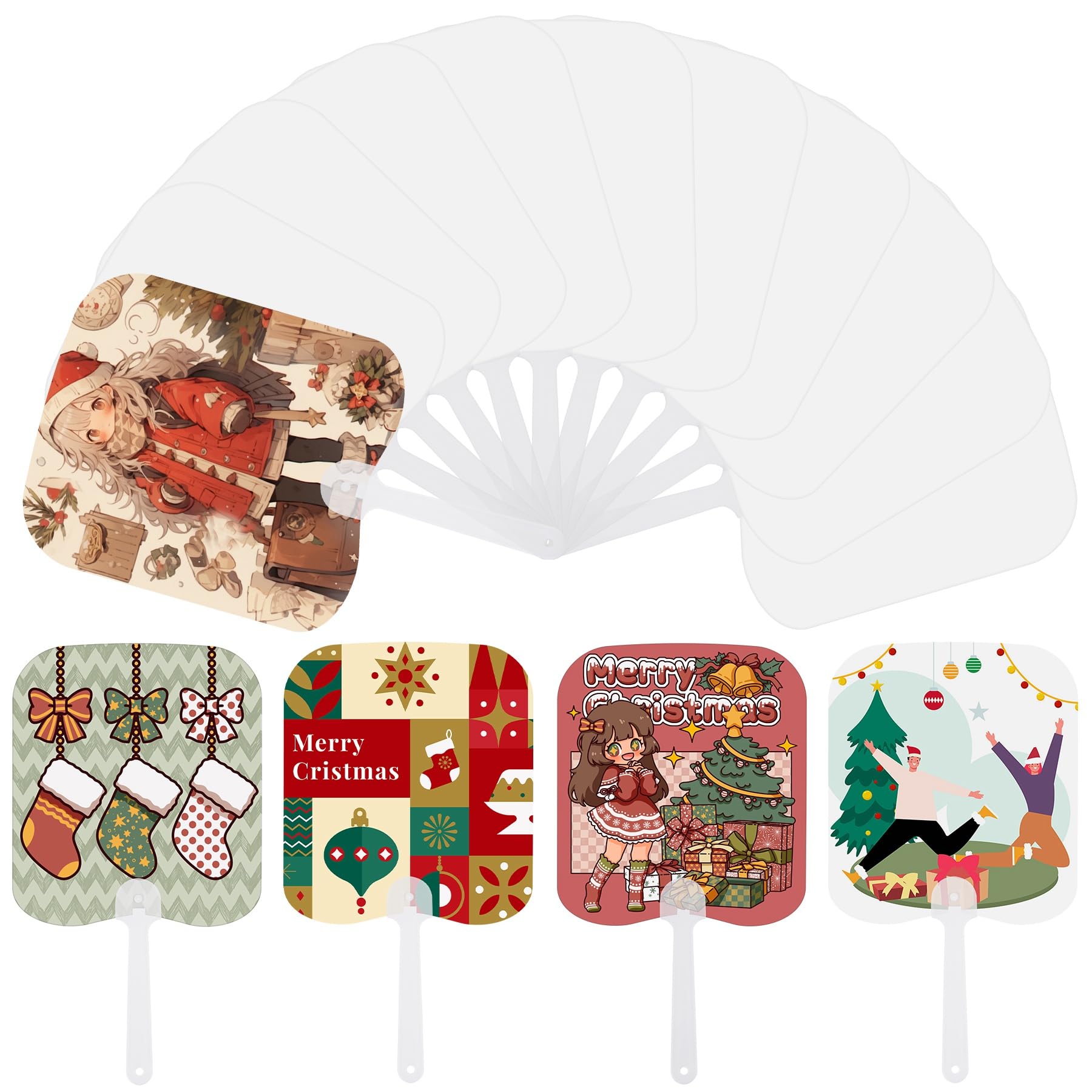 Amazon.com: Framendino, 15 Pack Sublimation Fan Blanks Plastic Handheld ...