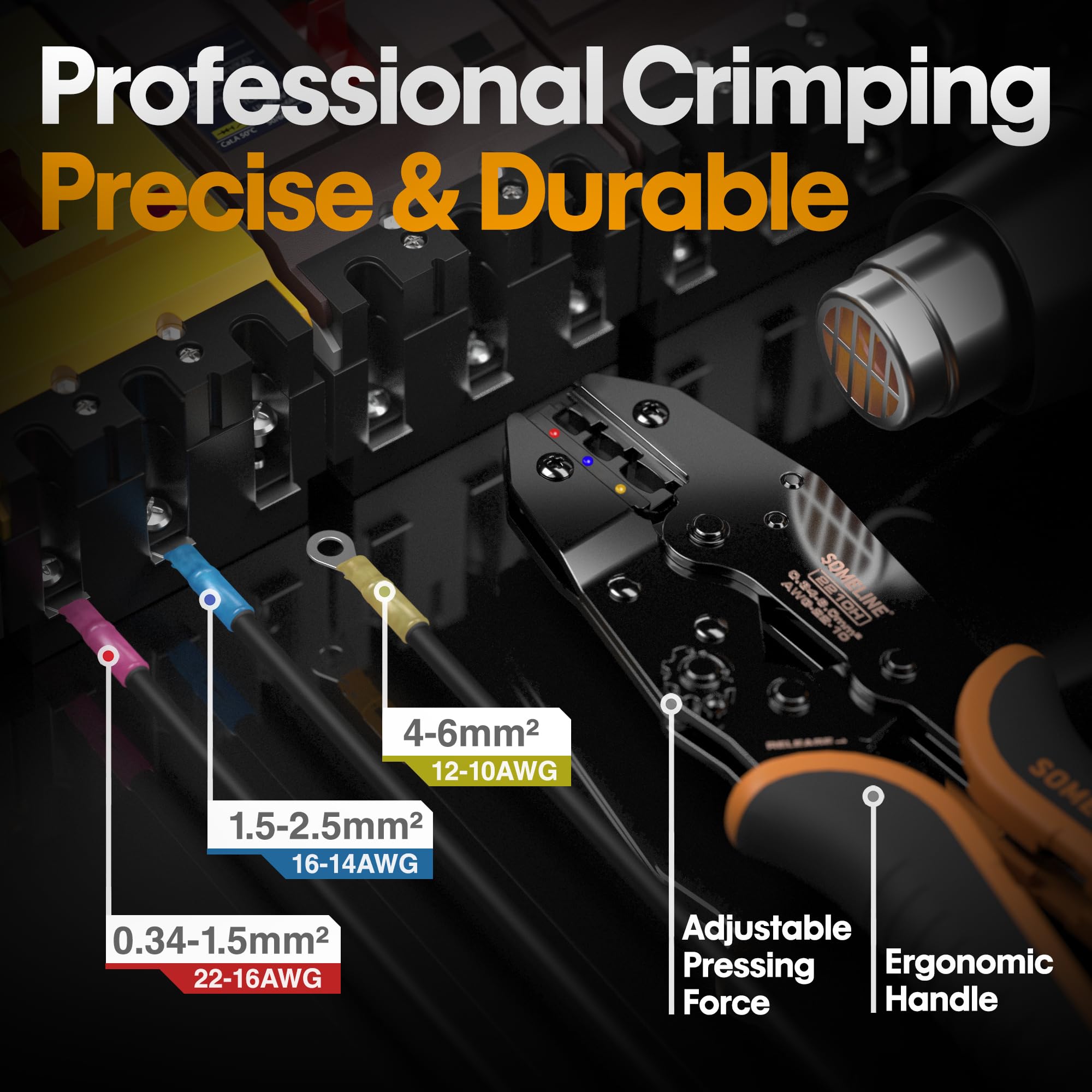 Snapklik.com : Crimping Tool For Heat Shrink Connectors - 22-10 AWG ...