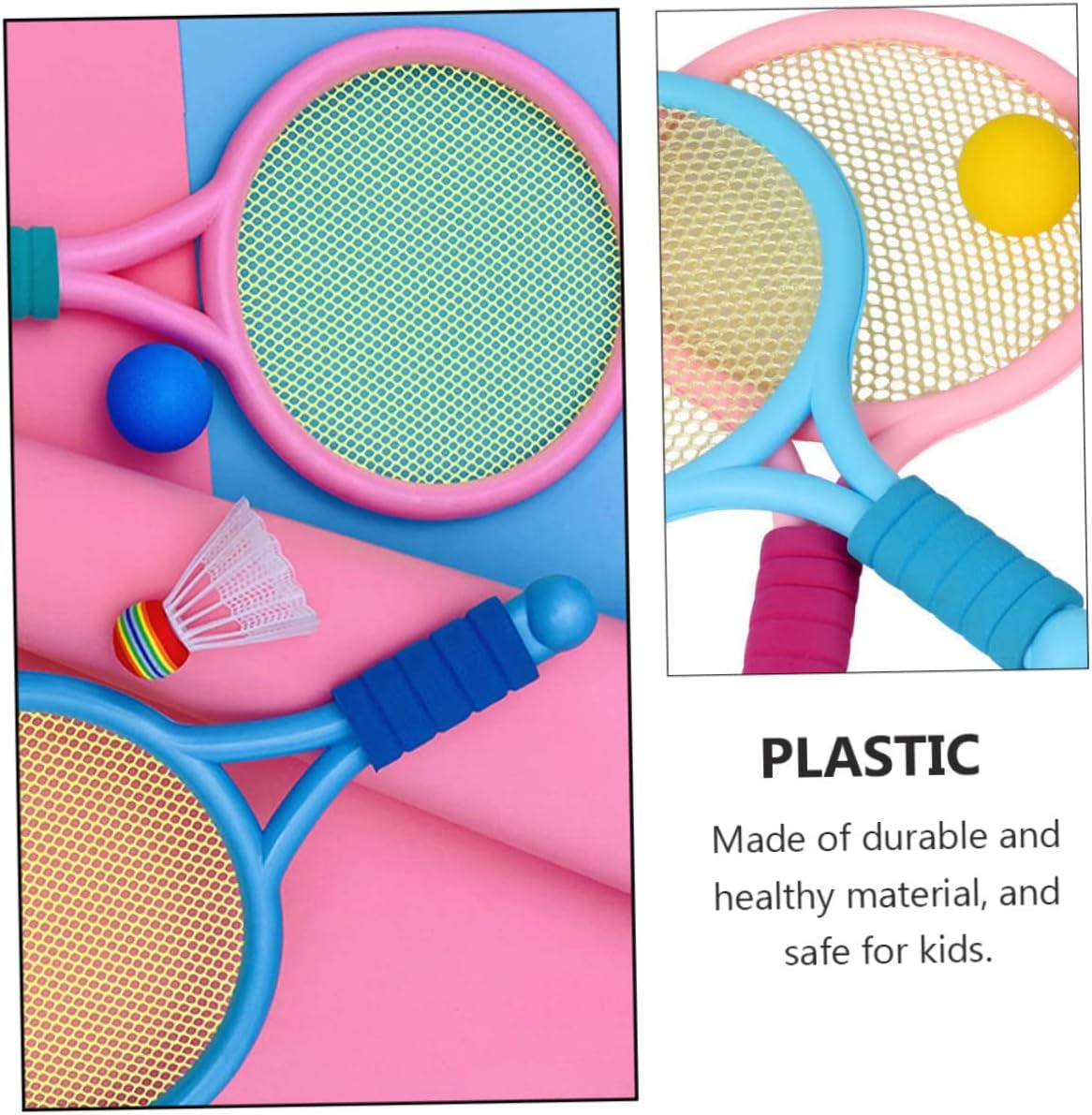 2 Sets Badminton Racket Indoor playset Childrens Toys Mini Toy Kids ...