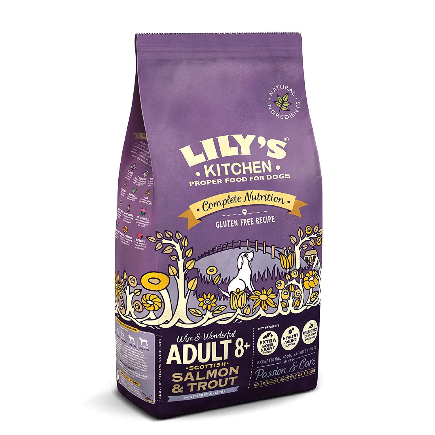 Lily's Kitchen Adult 8+ Senior Salmon and Trout Complete Dry Dog Food ...