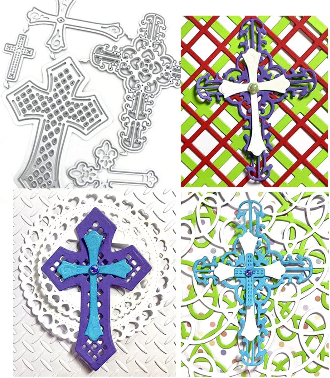 Amazon.com : Metal Cross Book Cutting Dies, Peace Dove Candle Die Cuts ...