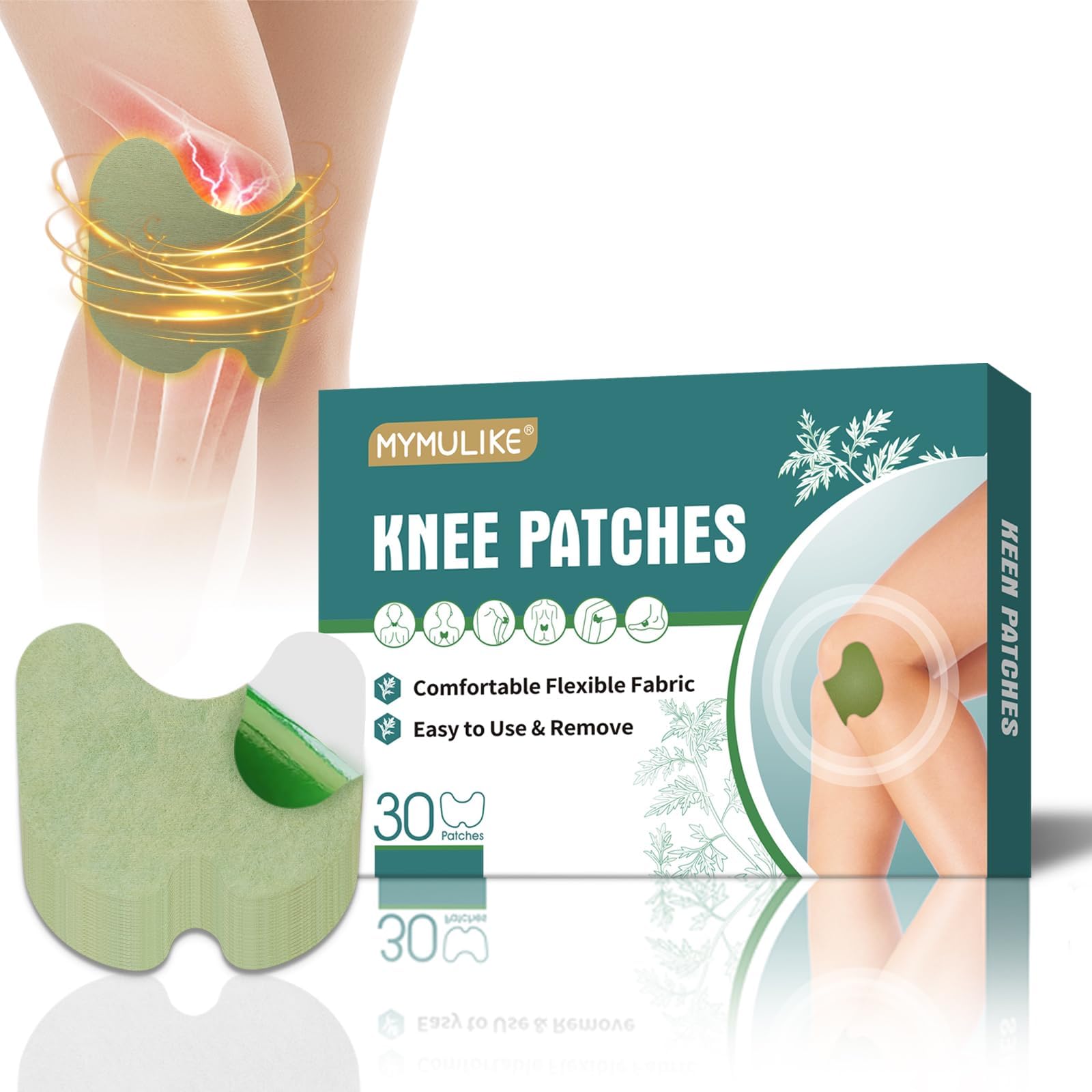 Amazon.com: KONGDY 40 Counts Knee Patches, Natural Knee Relief Patches ...