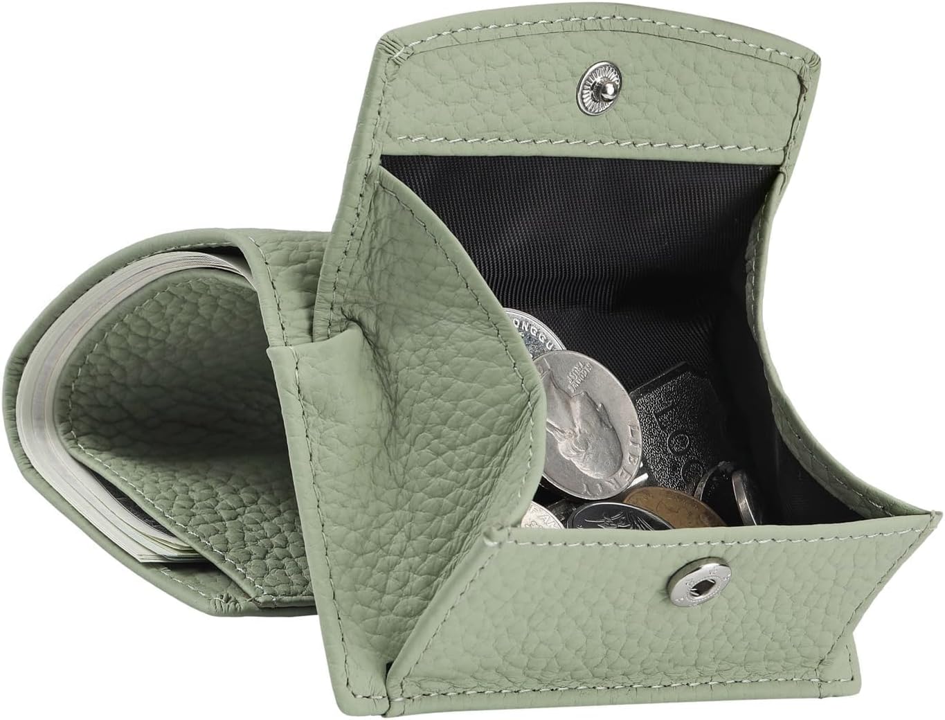 Amazon.com: Karmiir RFID Small Leather Wallet for Women with Coin Pouch ...