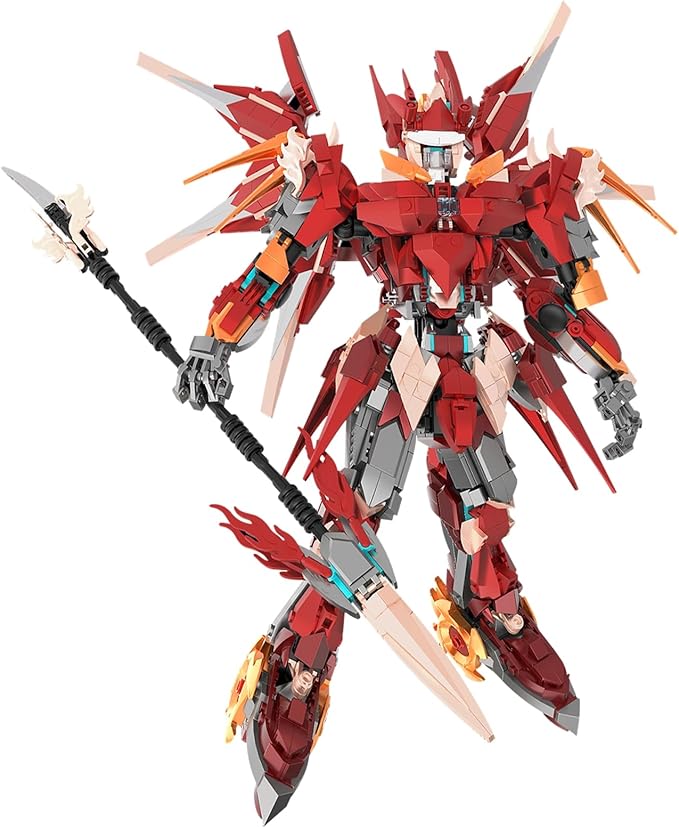 Amazon.com: HIGH GODO Hero Mech Building Blocks Set for Adults，Red ...