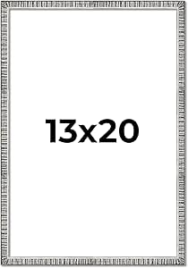 Amazon.com: 13x20 Frame Silver Grey Distressed Solid Wood Picture Frame ...