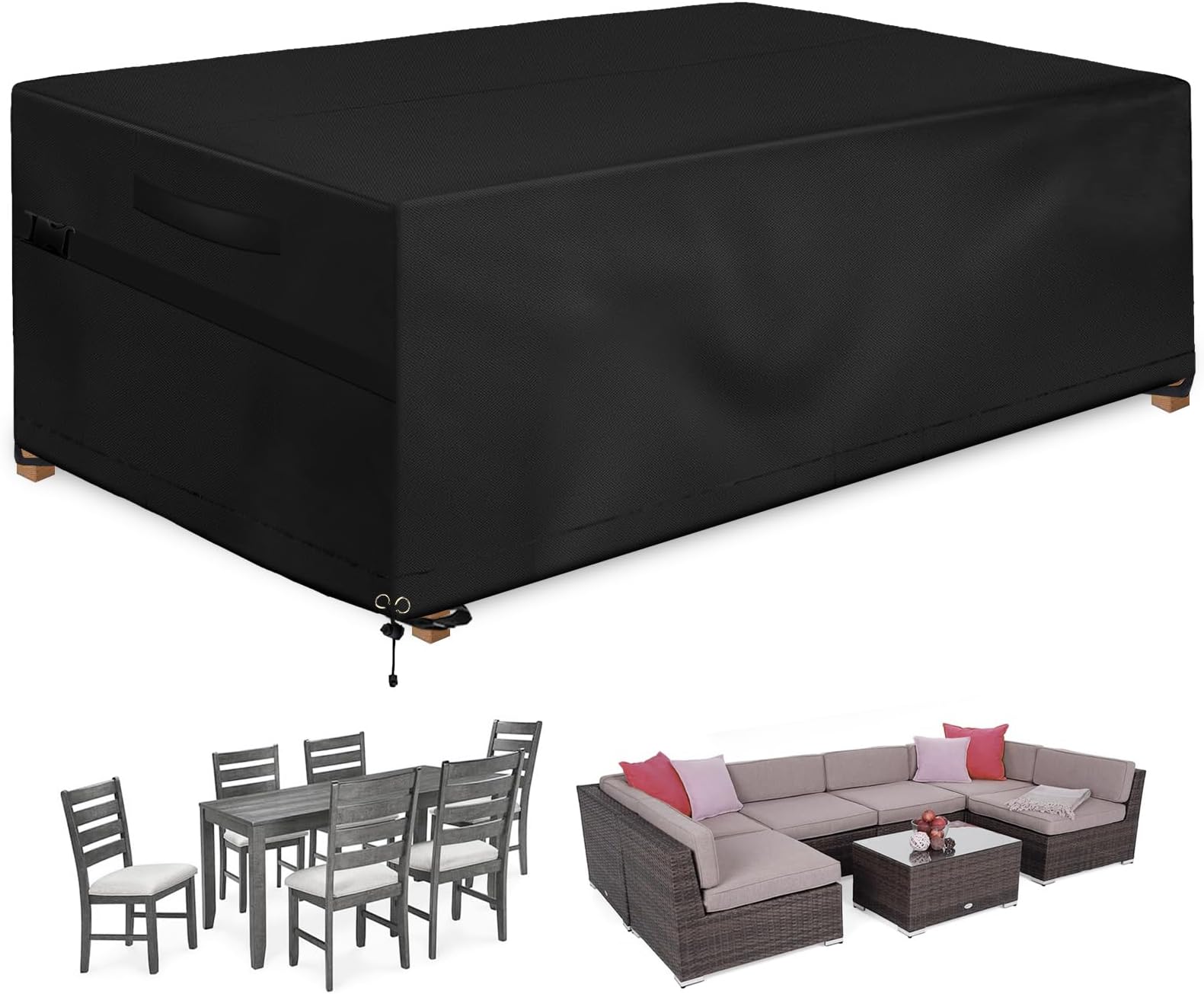 Granbest Waterproof Outdoor Garden Furniture Covers，Heavy Duty 600D ...