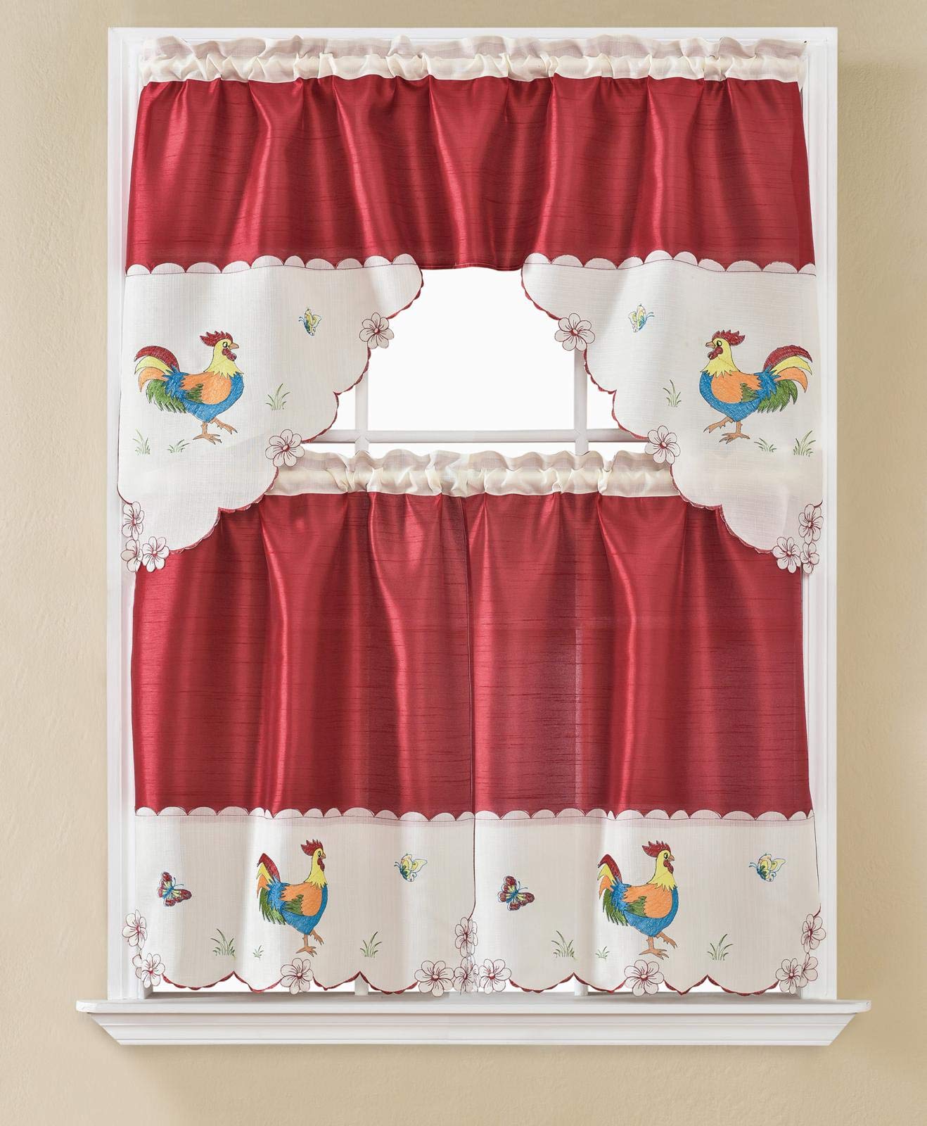 Rooster Kitchen Curtains
