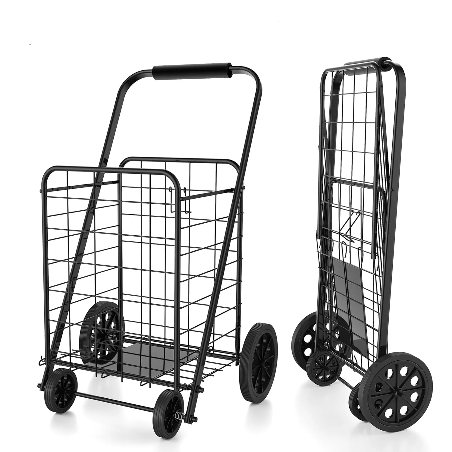 Cheston Shopping Trolley with Wheels I Compact Folding Cart for ...