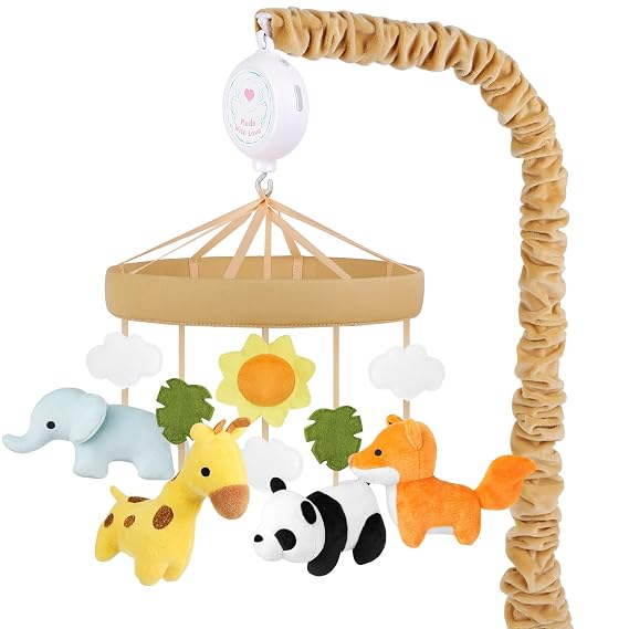 Amazon.com : PIIKAGO Animals Baby Crib Mobile - Safari Baby Mobile for ...