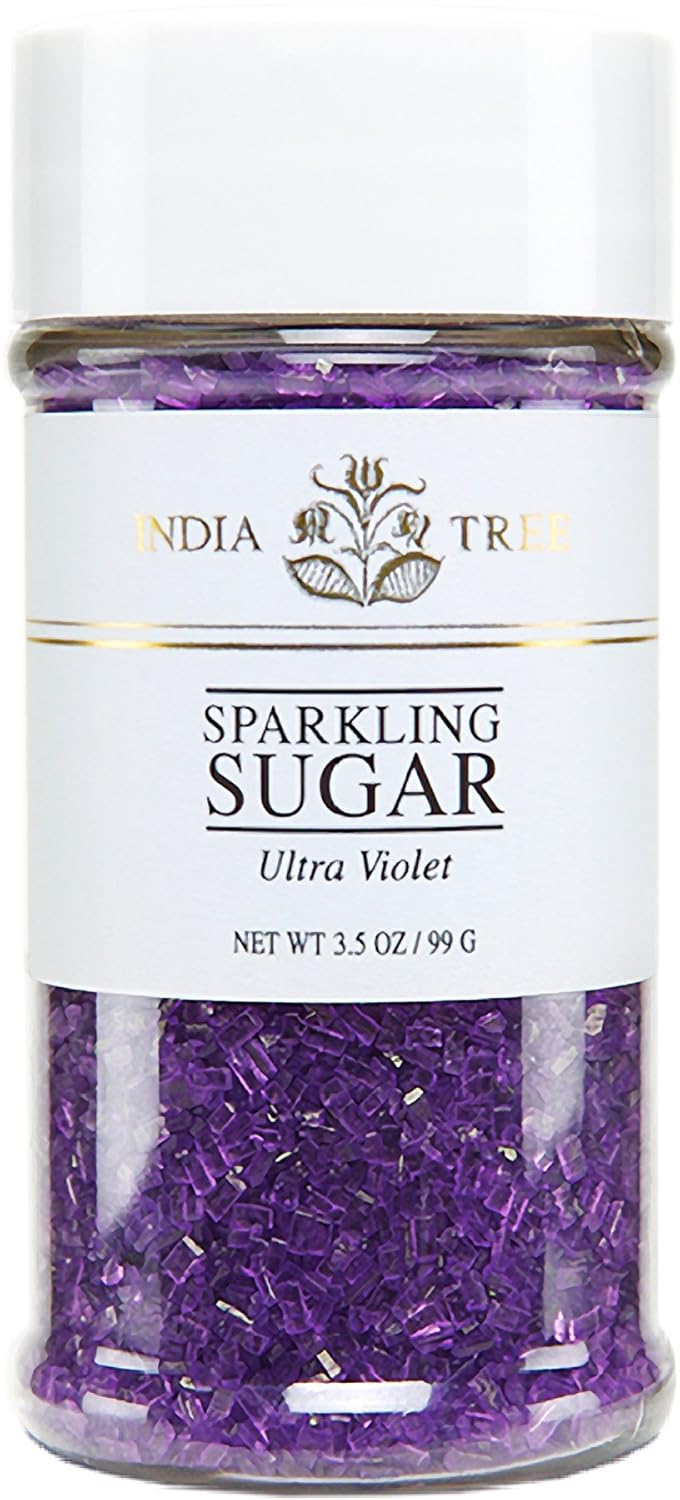 Amazon.com: India Tree Violet Sparkling Sugar, 3.5 oz | Vibrant Purple ...
