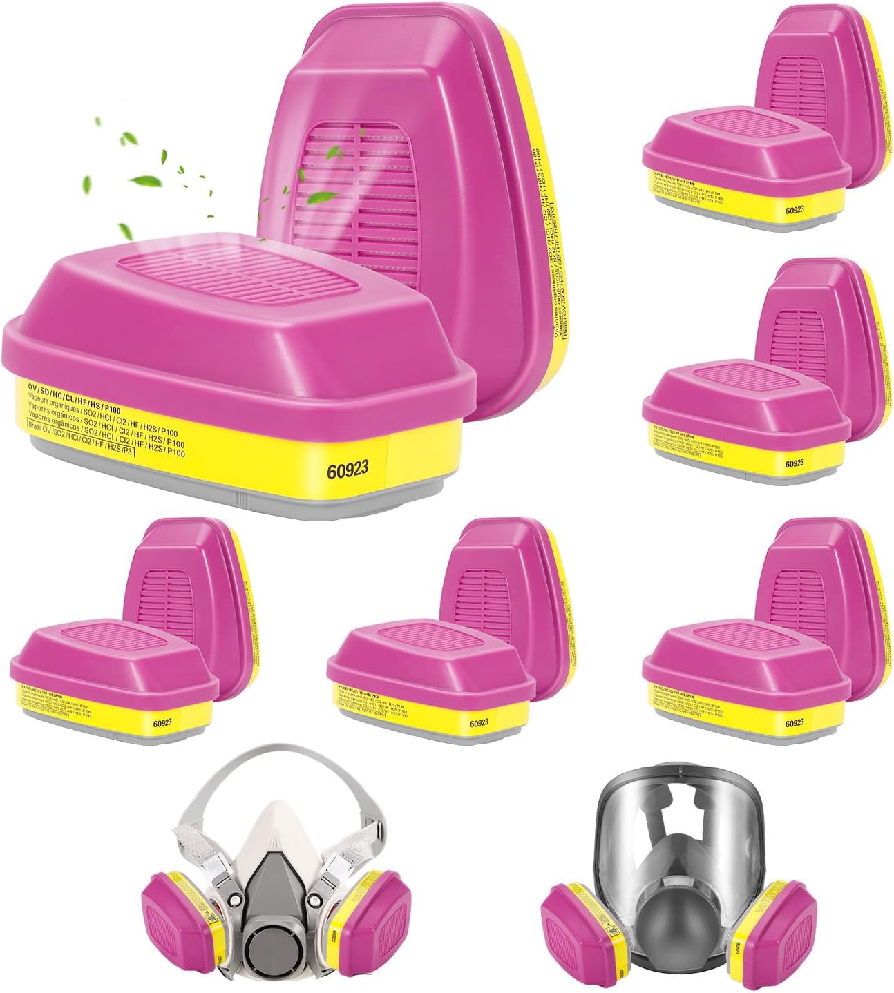 Amazon.com: (6 Pairs) 60923 Respirator Cartridge,60923 Particulate ...