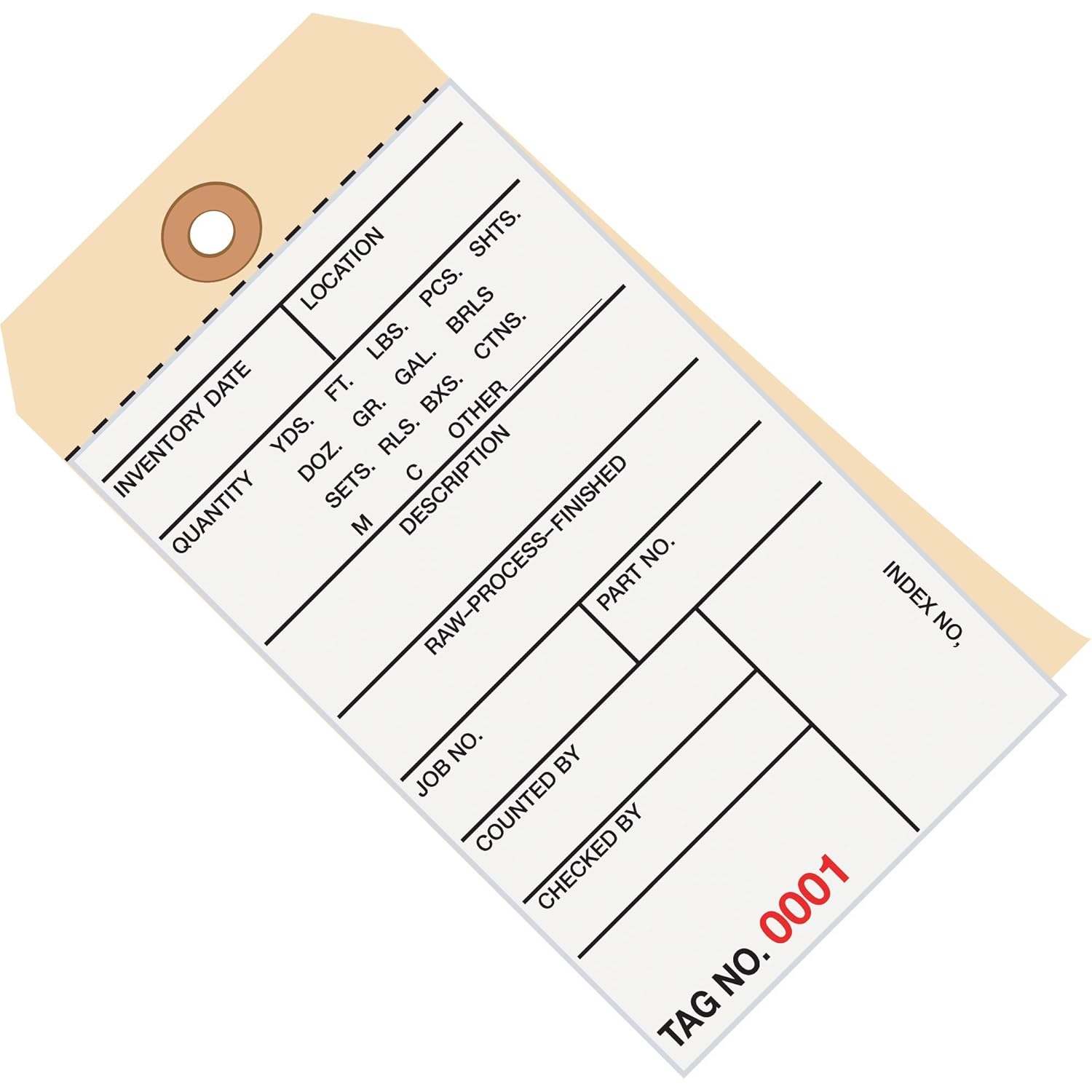 Amazon.com: Top Pack Supply Inventory Tags, 2 Part Carbonless # 8 (5000 ...