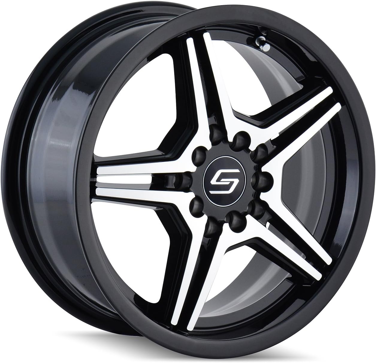 Amazon.com: Sacchi S73 273 Black Wheel with Machined Face (15x6.5 ...