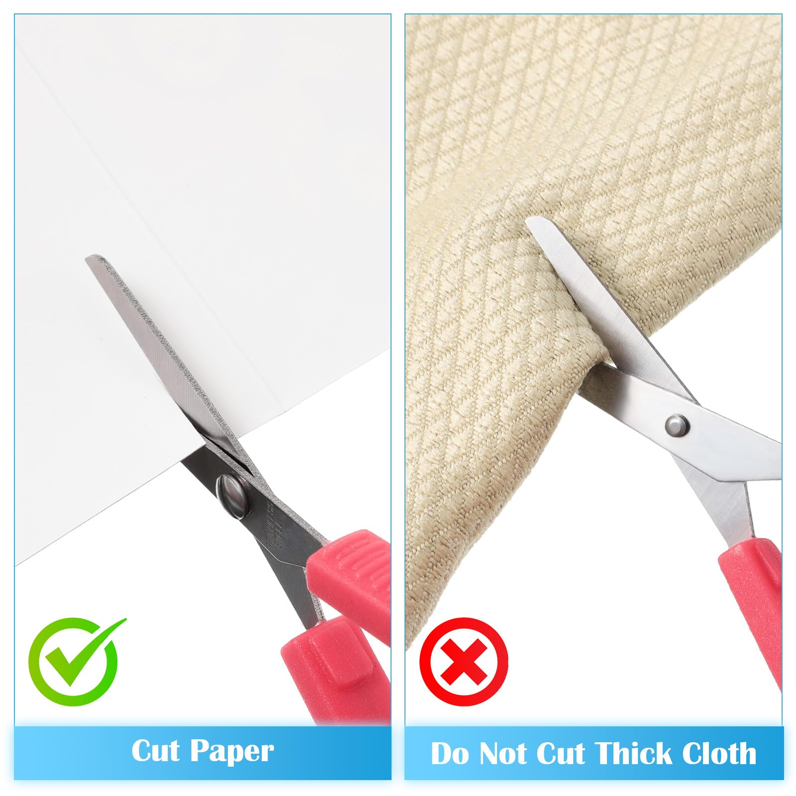 Snapklik.com : Honoson 10 Packs Loop Scissors For Kids 5.5 Inches Grip ...